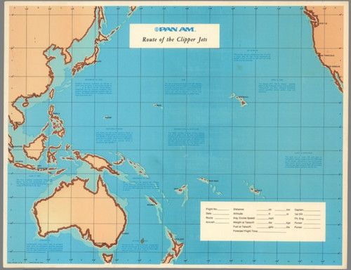 Pacific Route of the Jet Clippers | Pan Am Posters