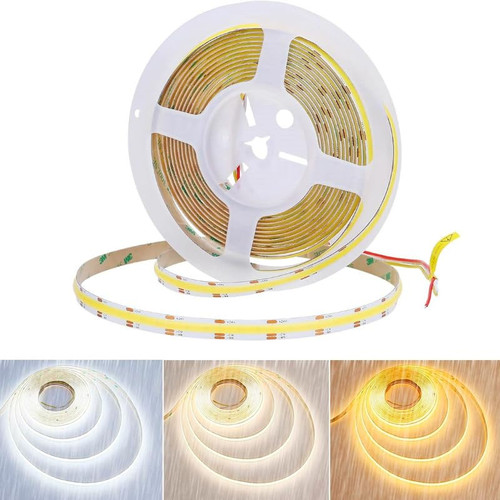 Tunable White COB LED Tape Light – 24V 2200K–6500K 185LEDs/FT CRI90 ...
