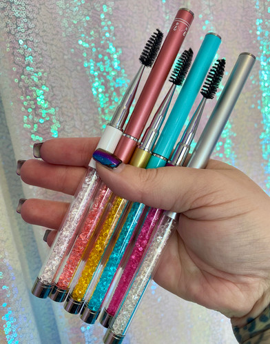 Reusable brow spoolies | Glitter Wax New