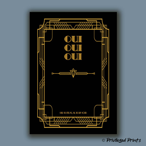 OUI OUI OUI BATHROOM POSTER: ART DECO | Privileged Prints