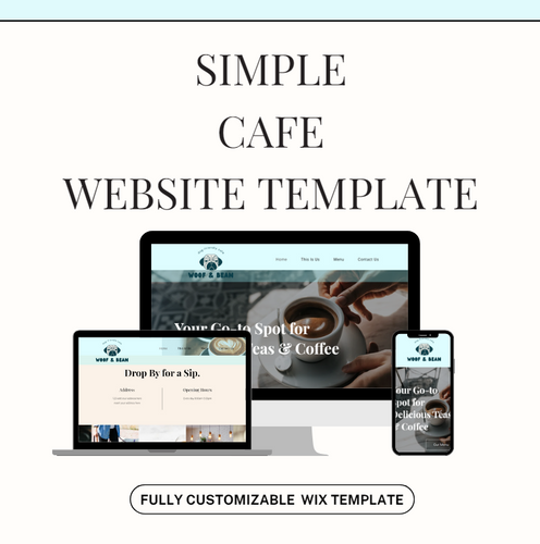 Simple Cafe Website Template | Burns Digital Design