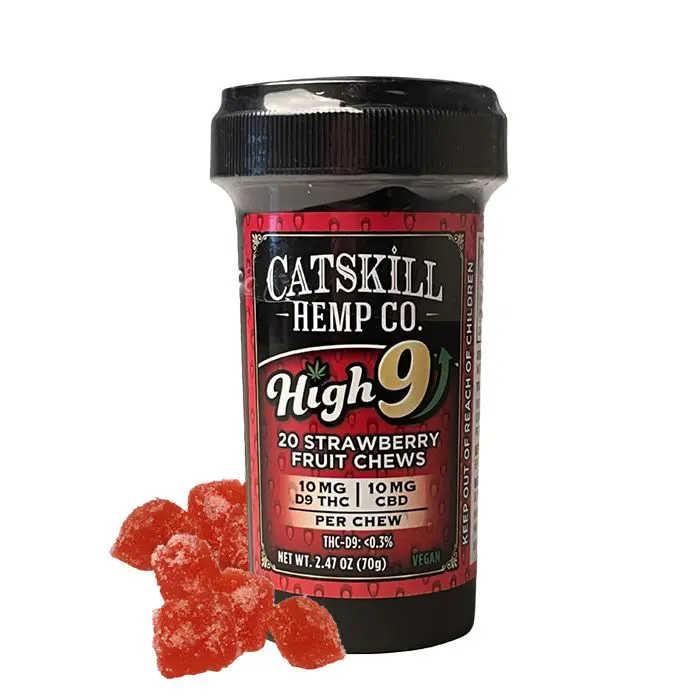 High 9 400mg Fruit Chews 10mg THC:10mg CBD Gummies by Catskill Hemp Co ...