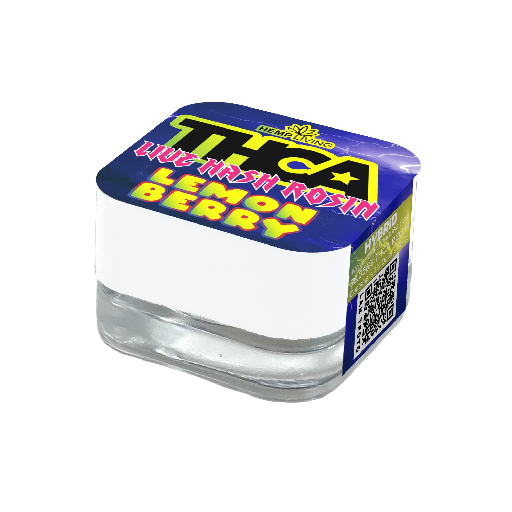 Hemp Living –Live Hash Rosin – 1g Jar –Lemon Berry | GV Alternatives