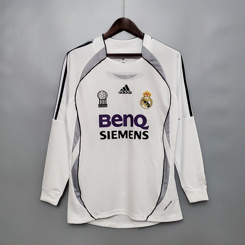 Real Madrid 06/07 Retro Long Sleeve Home Kit | Futbol Shop US