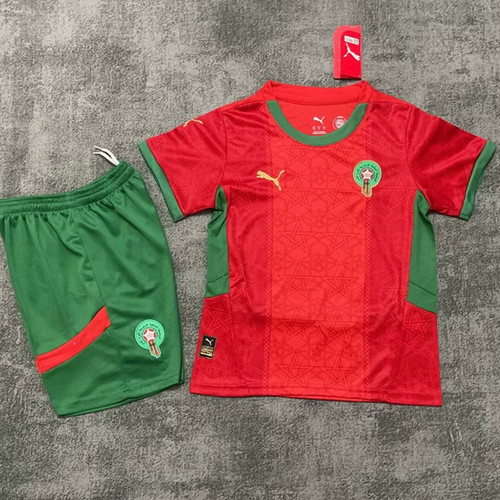 Morocco 2025 Kids Home Kit | Futbol Shop U.S.