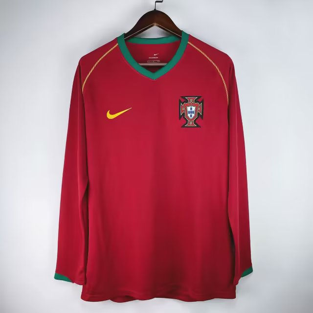 Portugal 2006 Retro Long Sleeve Home Kit | Futbol Shop US