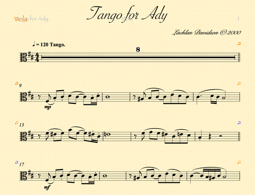 Tango for Ady, for Viola and Piano | Lokdavidson