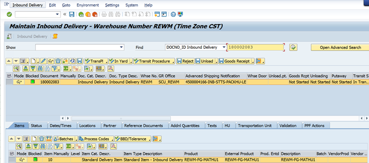 Inbound Process Pack HU While Creating Inbound Delivery in S/4HANA