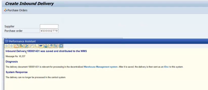 Simple Inbound Process without HU and Storage Search Sequence and Put ...