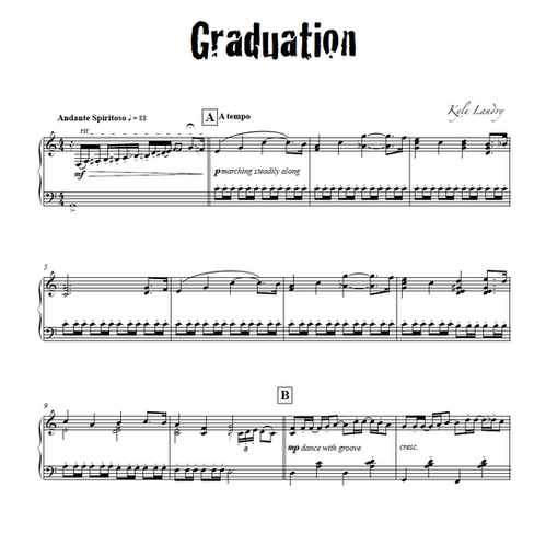 Works for Piano: "Graduation" - Sheet | Kyle Landry