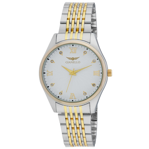 Gianello Genuine Diamond Set Dial Brillaire 41 Round Link Watch Carat ...