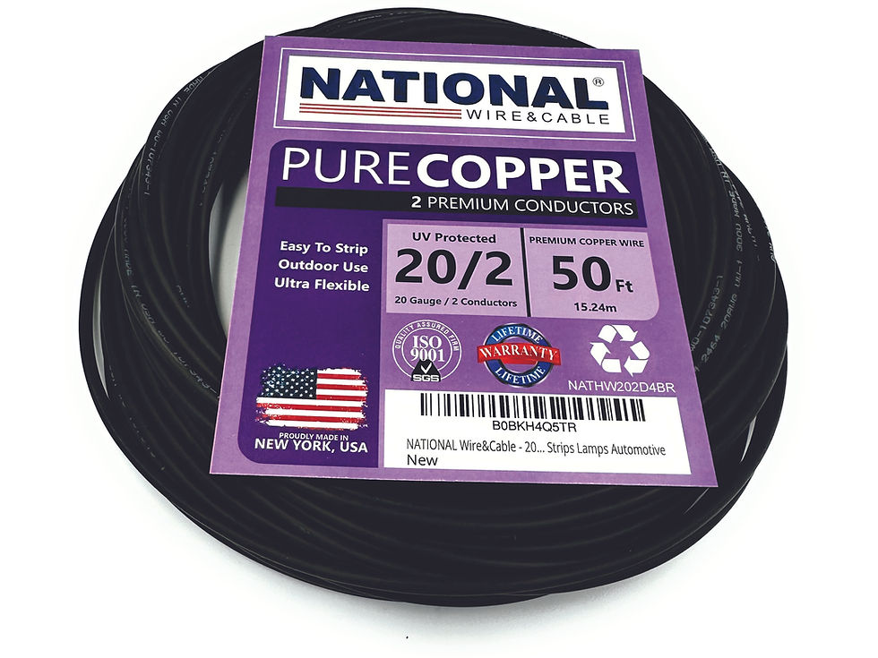 AWG20 - 50 Ft. Premium Electrical Wire - 2 Conductors | NATIONAL Wire&Cable
