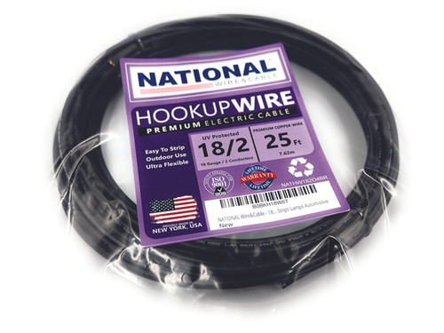 AWG18 - 25 Ft. Premium Electrical Wire - 2 Conductors | NATIONAL Wire&Cable