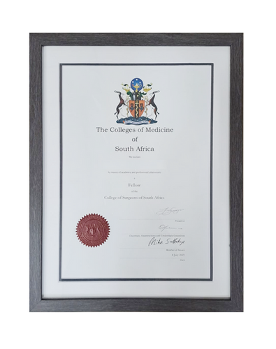 Certificate - Custom Frame | Picframing Fourways