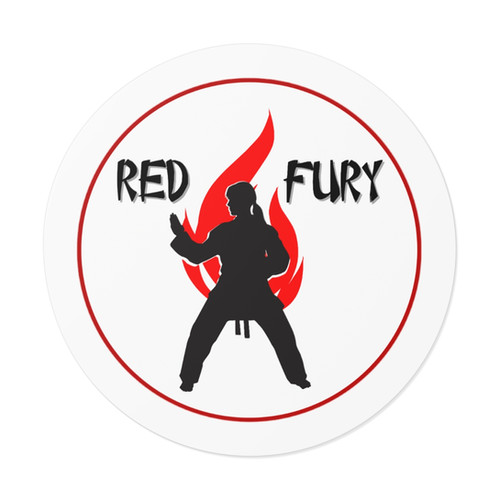Round Vinyl Stickers | Red Fury Karate