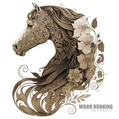 Intricate Horse and Floral Design | WB University
