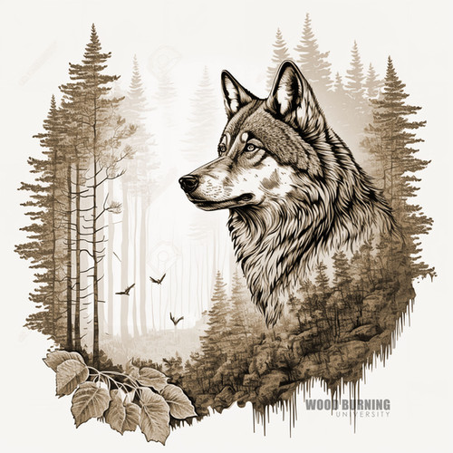 Wolf with Trees | WB University