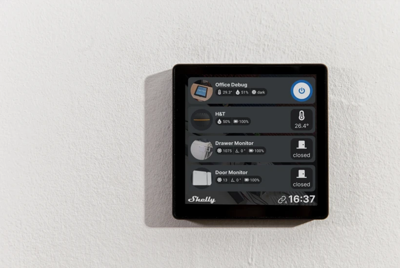 Shelly Wall Display - Wall Touch Panel With Relay (Wi-Fi, Bluetooth ...
