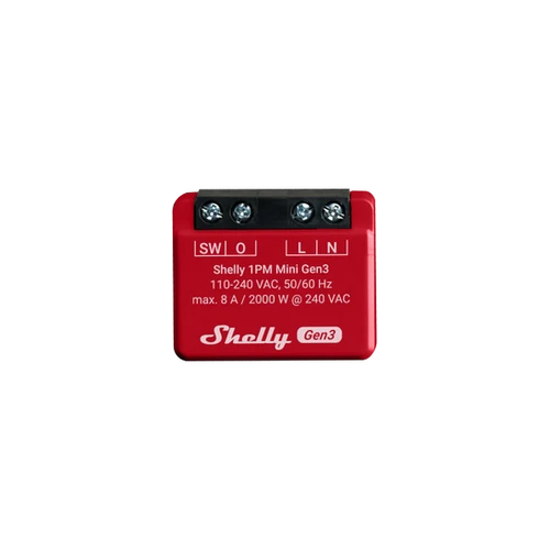 Shelly 1PM Mini GEN3 - Relay Switch with Power Metering 1 x 8A (WiFi ...