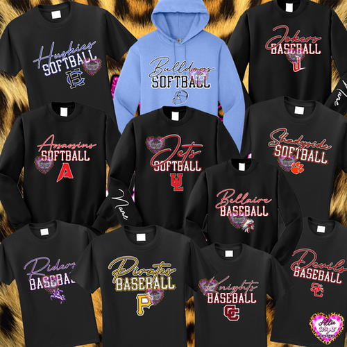 CUSTOM TEAM BASEBALL/SOFTBALL SCRIPT W/ LOGO DESIGN | Allie Wright Designs