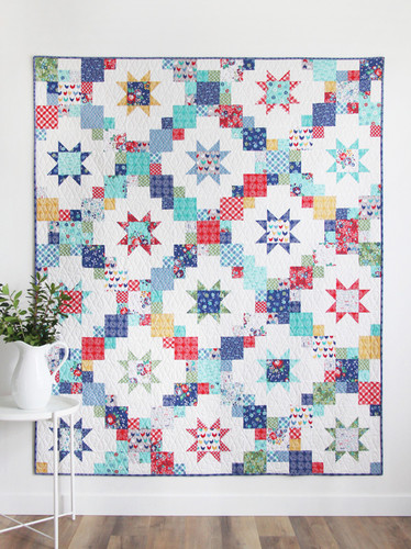 Brightly Quilt Pattern - Paper Pattern | CoastsideQuiltStudio