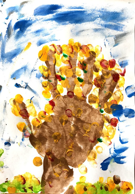 Finger Painting – 4 Season Hand Trees