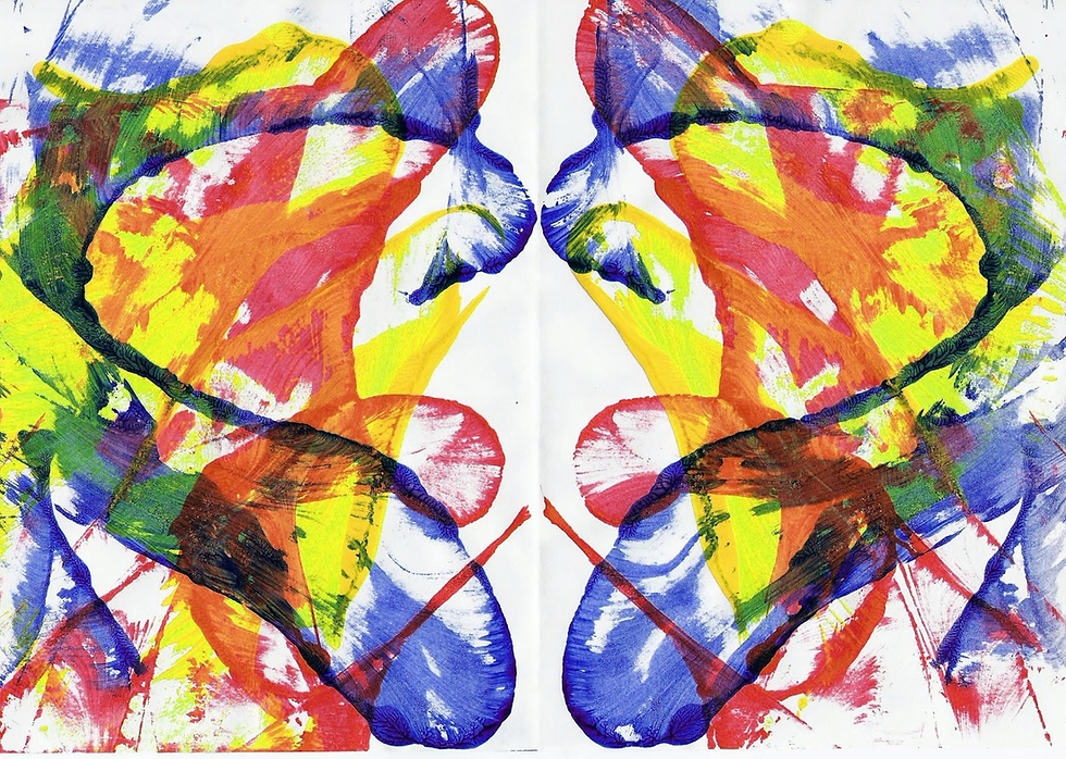 Pulled String Paint Picture Lesson with Super Tempera