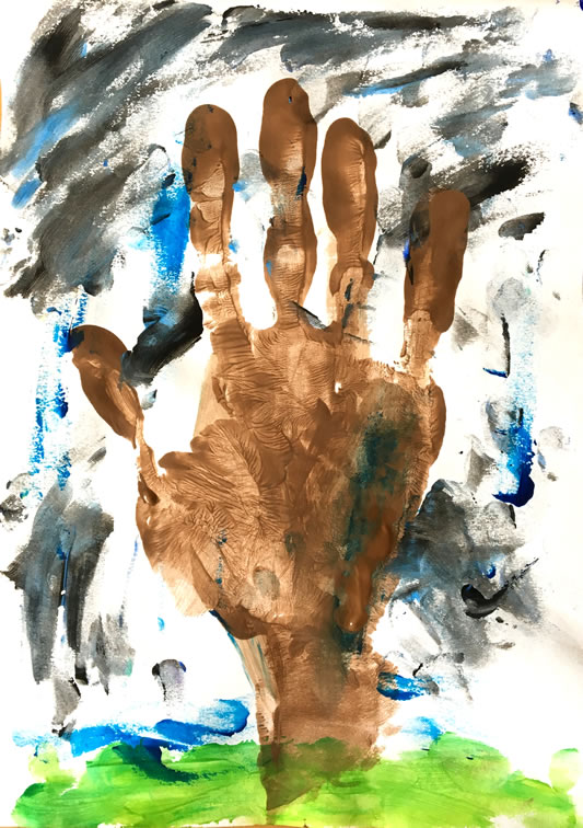 Finger Painting – 4 Season Hand Trees