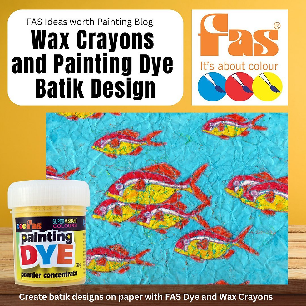 Wax Crayons and School Dye Batik Design