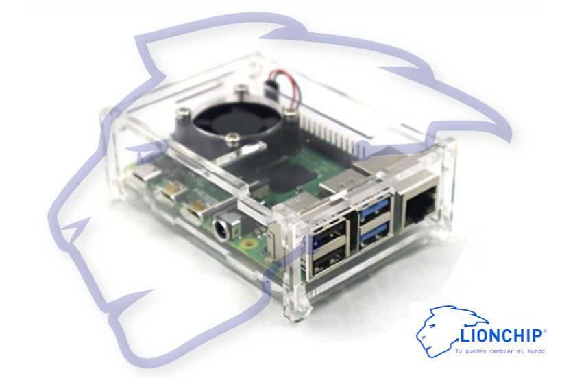 Carcasa Case Acrilico Raspberry Pi 4 B | lionchip