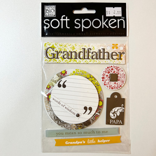 3D Grandfather Themed Scrapbook Stickers | Bottom Of The Bin