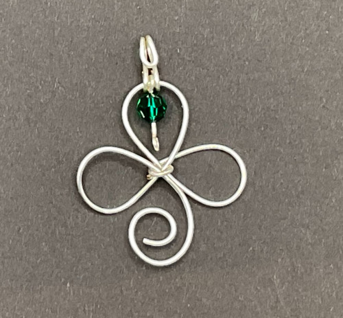 Shamrock Pendant with Silver or Gold Wire | Wild Geranium