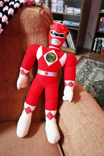 Power Rangers Action Pal Red Ranger 19" Plastic Head Plush (1993 ...