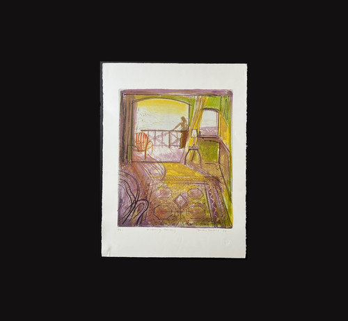 Brian Seidel | Limited Edition Lithograph On Paper | "Evening Balcony ...