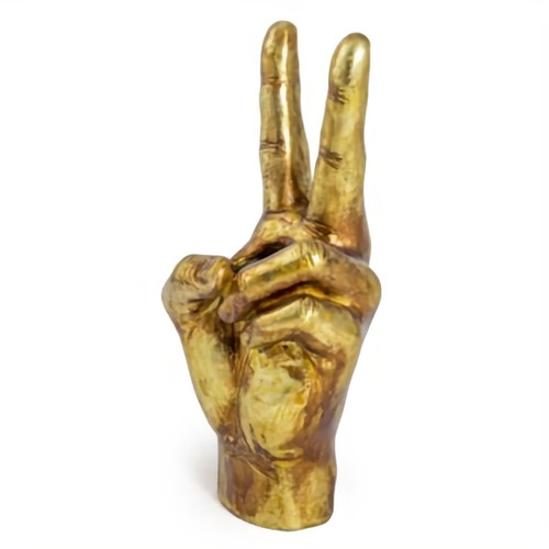 Gold Peace Hand | The Urban Cage