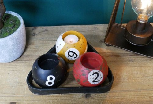 Pool Balls Candle Holder | The Urban Cage