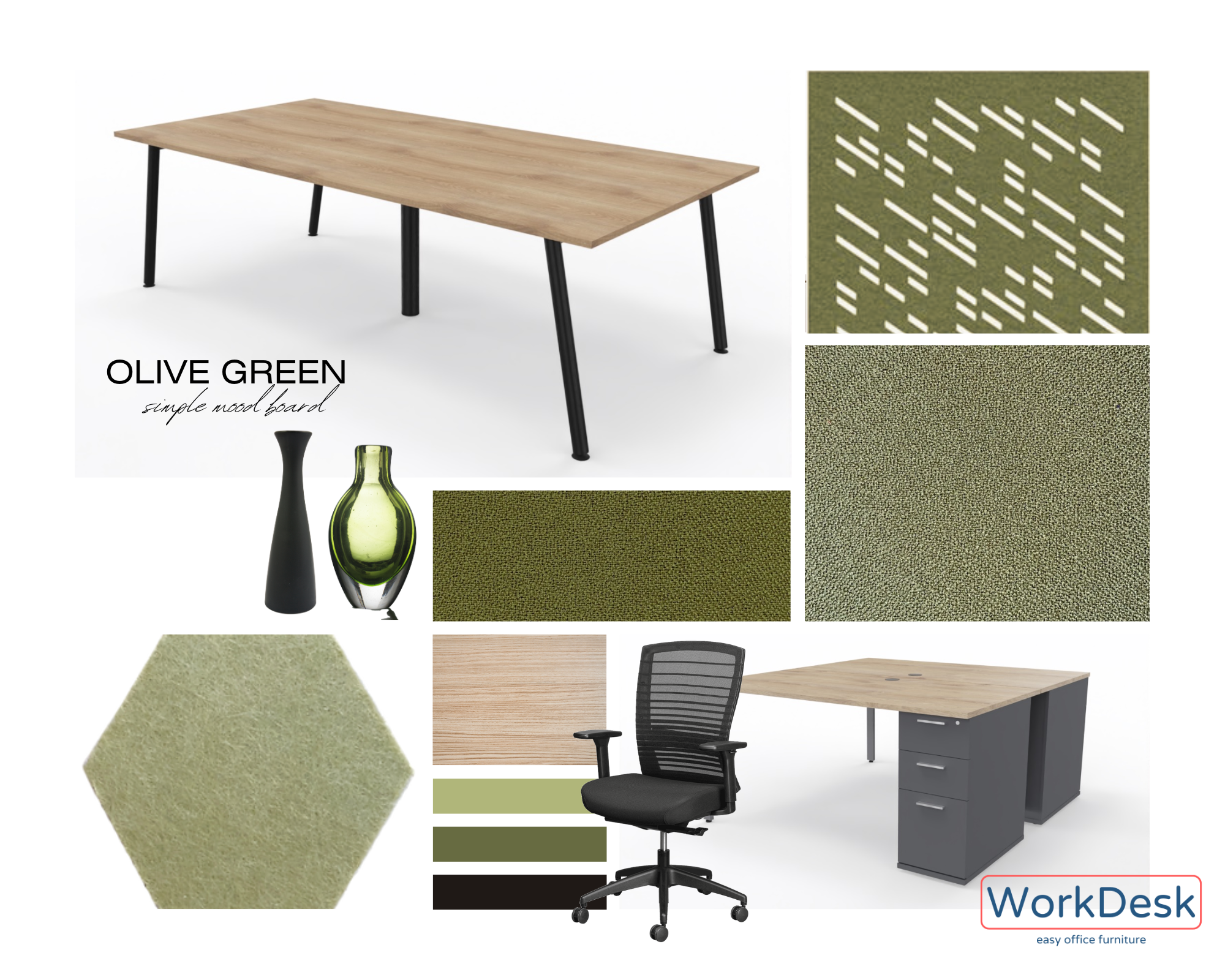 Olive Green Mood Board | WorkDesk