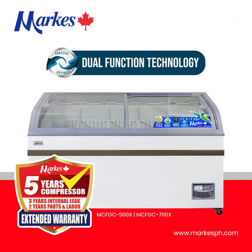 Markes Chest Freezer 25.0 Cu.ft. - Curved Glass Door (MCFGC-700X ...