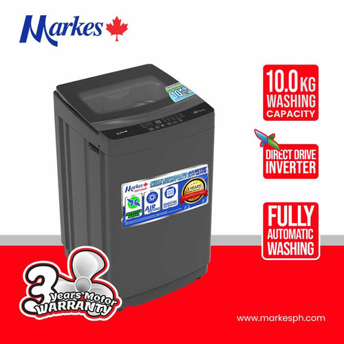 Markes Washing Machine 10.0kg INVERTER - Fully Automatic Top Load (MWTL ...