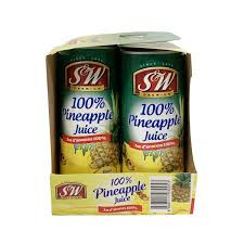 SW 100% PINEAPPLE JUICE WITH VIT. C 24x240ml | Shiny Star Canada