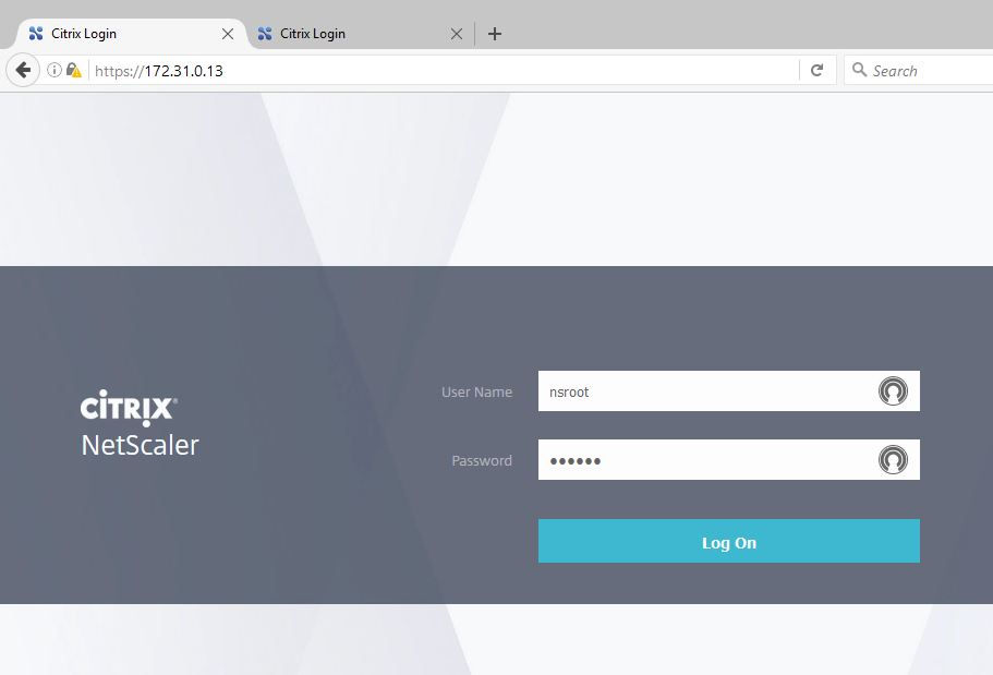 Citrix NetScaler 11.1 High Availability
