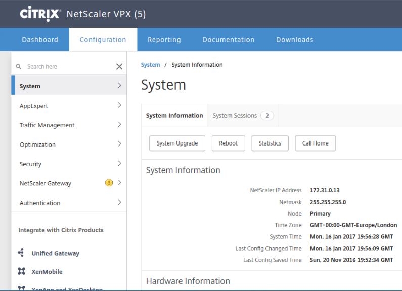Citrix NetScaler Gateway 11.1 Configure ICA Only Remote Access