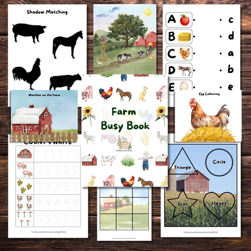 Farm Busy Book | FTL of Homeschooling