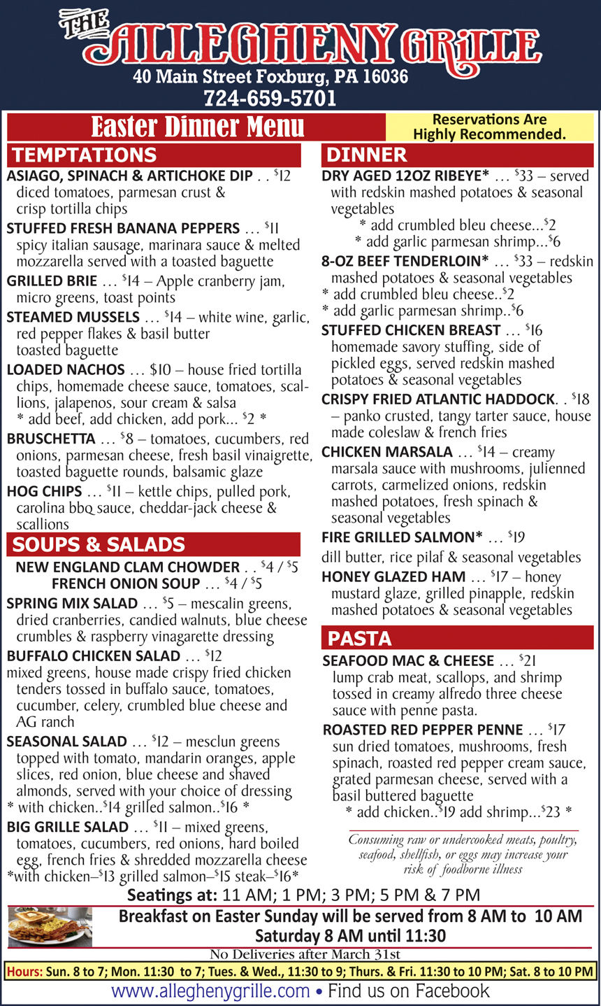 Wine and Dine | Progress News Emlenton PA