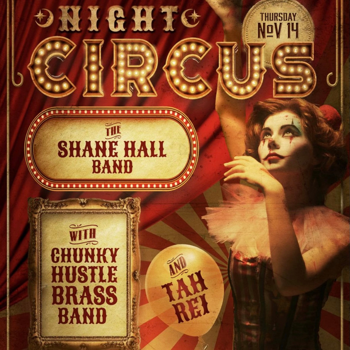 SHANE HALL BAND, CHUNKY HUSTLE BRASS BAND, and TAH REI | The Template