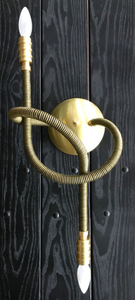 meander lighting avantgarden flexible arm leather sconce custom