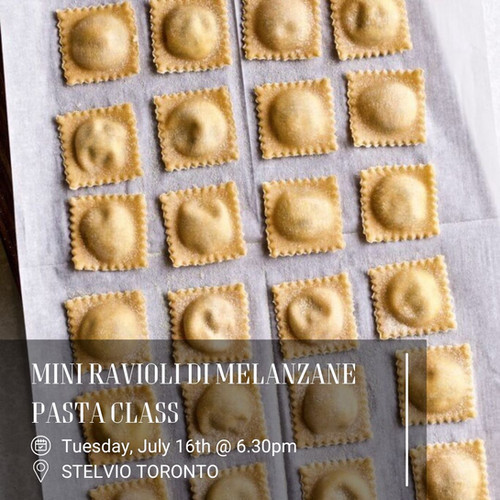 Mini Ravioli di Melanzane Pasta Class | Stelvio Toronto