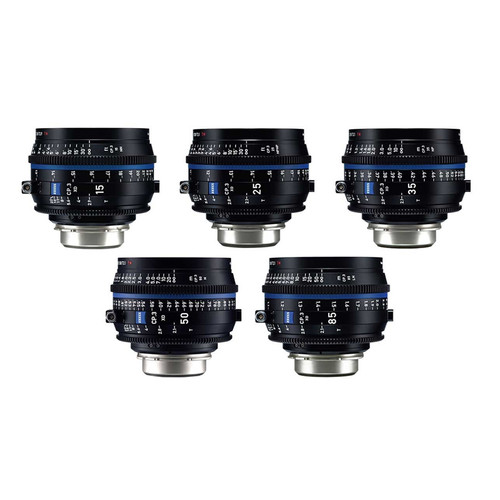 Zeiss Compact Prime CP3 5 Lens Set Package (EF Mount) | Imajirent