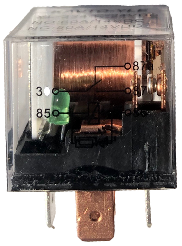 RELAY 5P 24V DE 50-60AMP C/LED TRANSPARENTE | DISBORNES.SAC