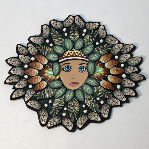 Green Goddess Pin Tutorial Polymerclay 1